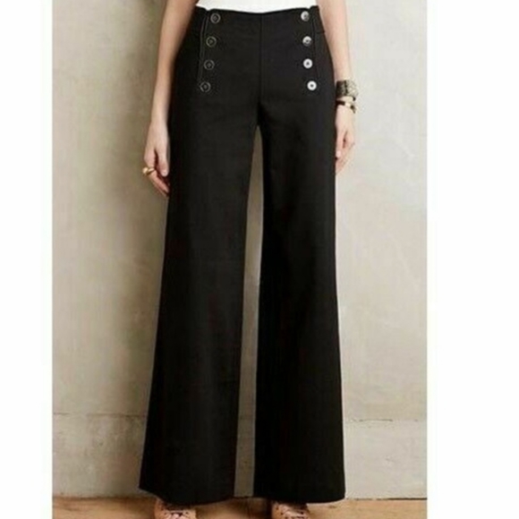 Anthropologie | Pants & Jumpsuits | Elevenses Shipmate Wide Leg Sailor ...